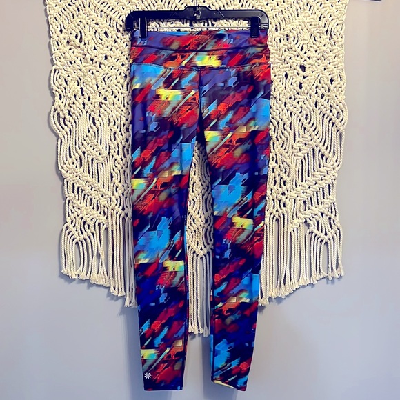 Athleta | Pants & Jumpsuits | Athleta Multicolored Print Athletic ...